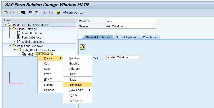 An Sap Consultant Abap Step By Step Tutorial On Smart Forms Template Node