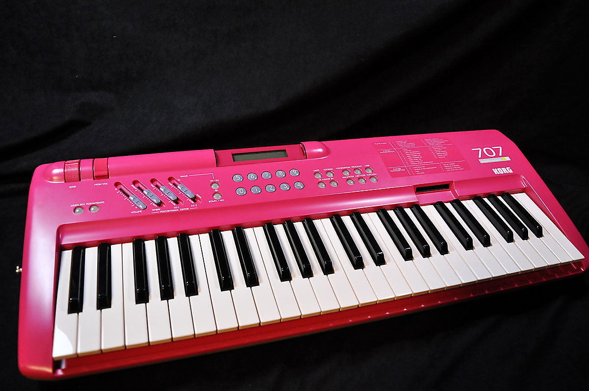 MATRIXSYNTH: Korg 707 Pink SN 003357