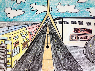 Art at Hosmer: One Point Perspective Cityscapes