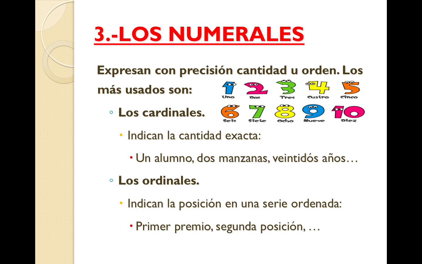 CASTELLANO 6º EP: NUMERALES ( TEORÍA )