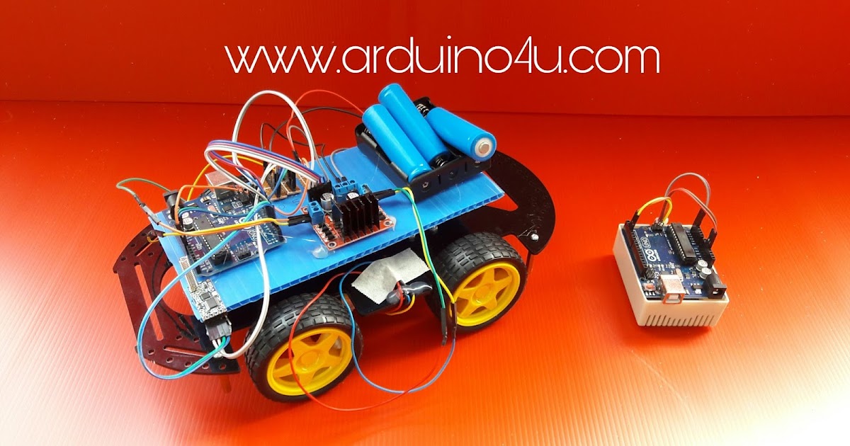 Projek Elektronik Arduino4u.com: 163-Gesture Car Robot
