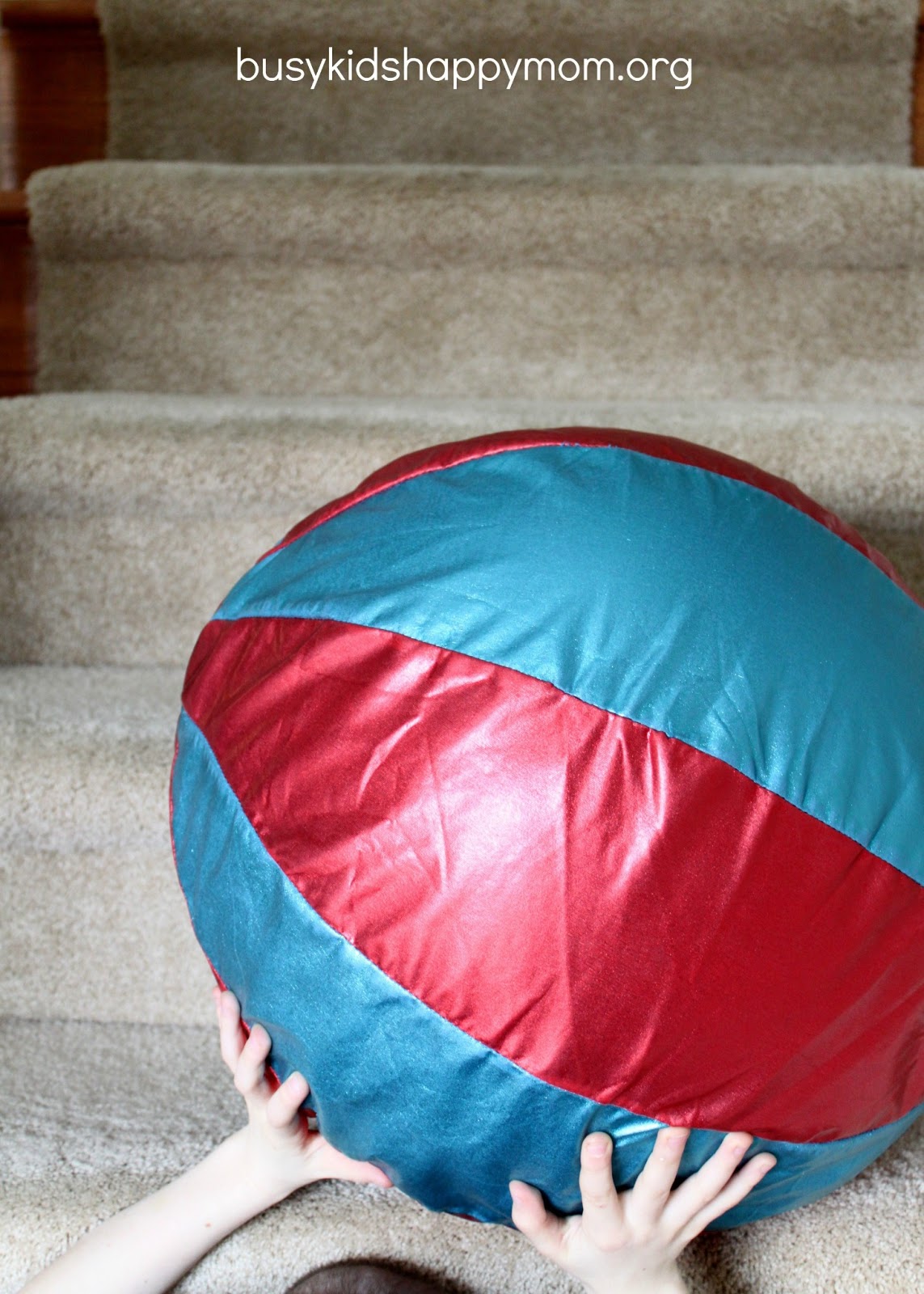 Stair Ball - Indoor (no mess) fun for kids.
