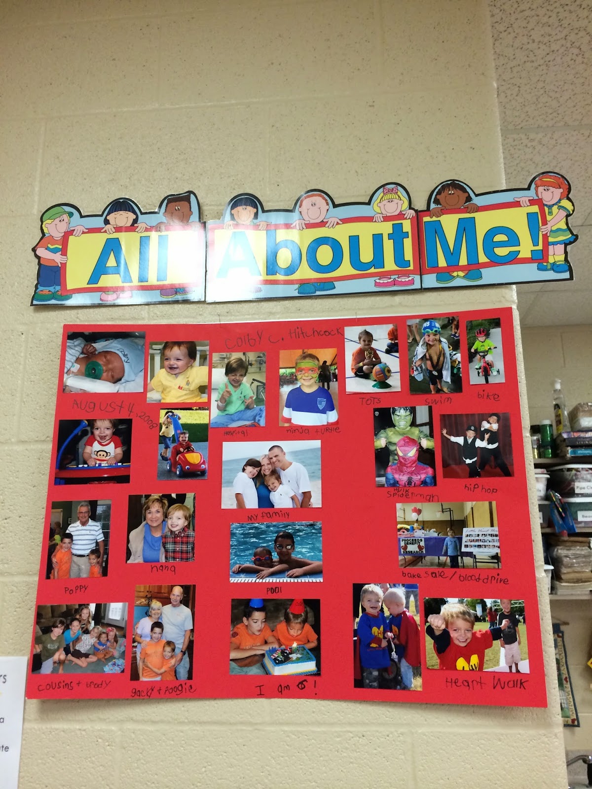 The Hitchcock Family: Colby's Marvelous Me Week in Kindergarten