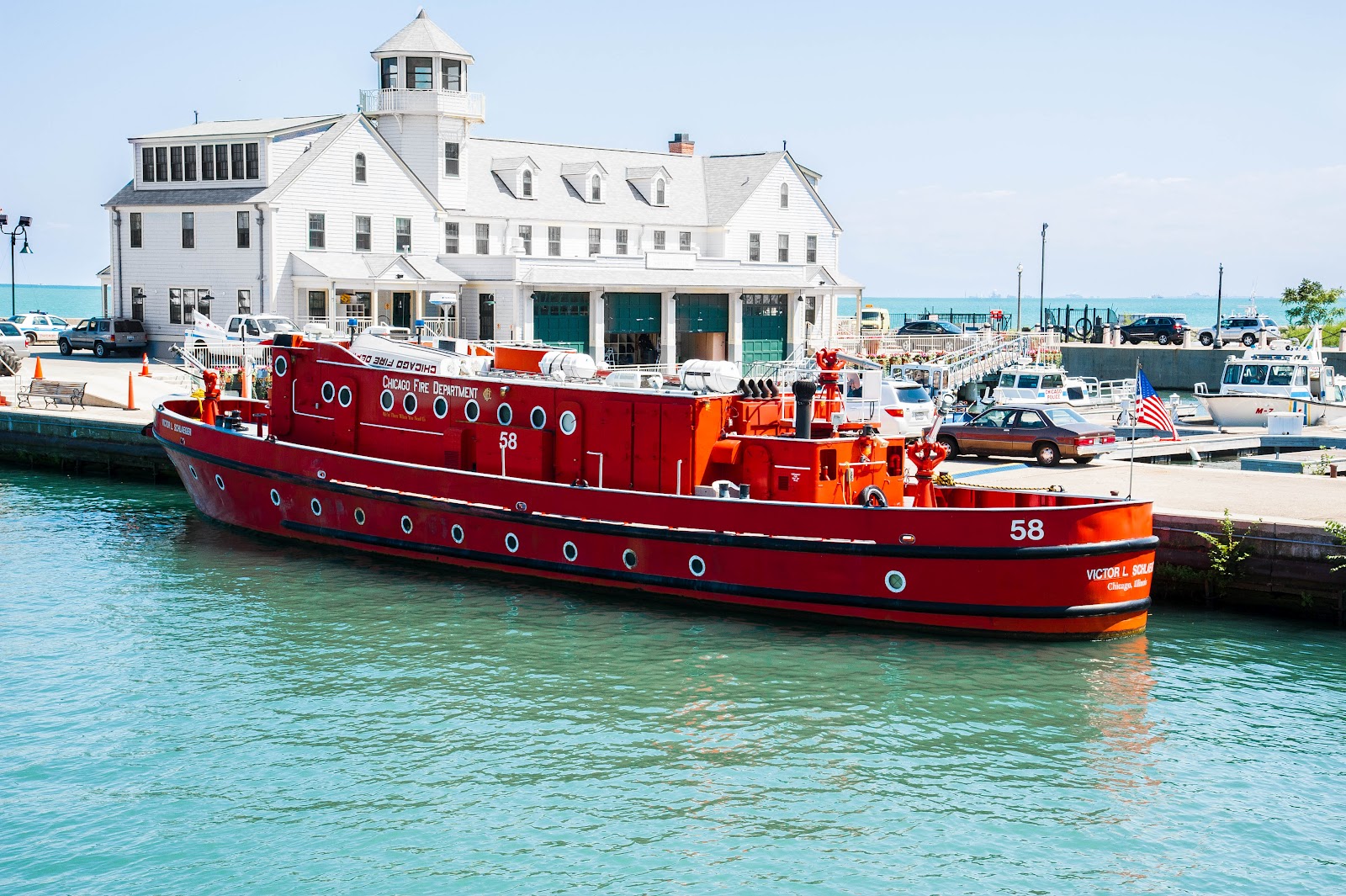 Shot of the Day: Red Chicago Fire Boat