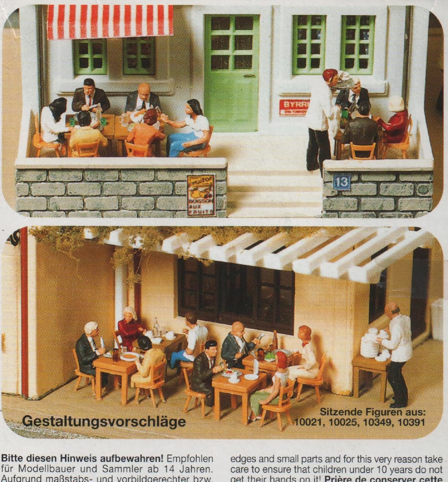 French Model Railway: Preiser HO scale figures and furniture