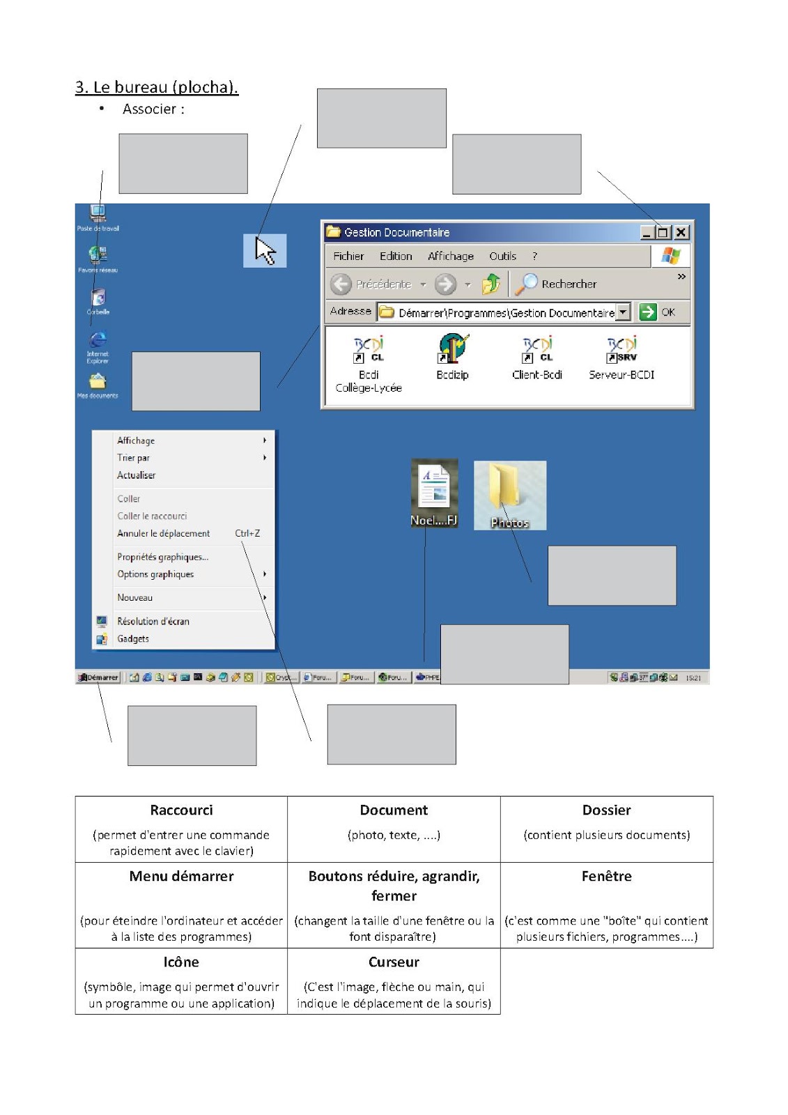 Vocabulaire élémentaire de l'informatique