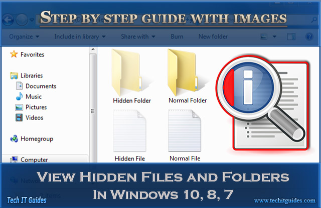 View Hidden Files and Folders In Windows 10, 8, 7 With Pics