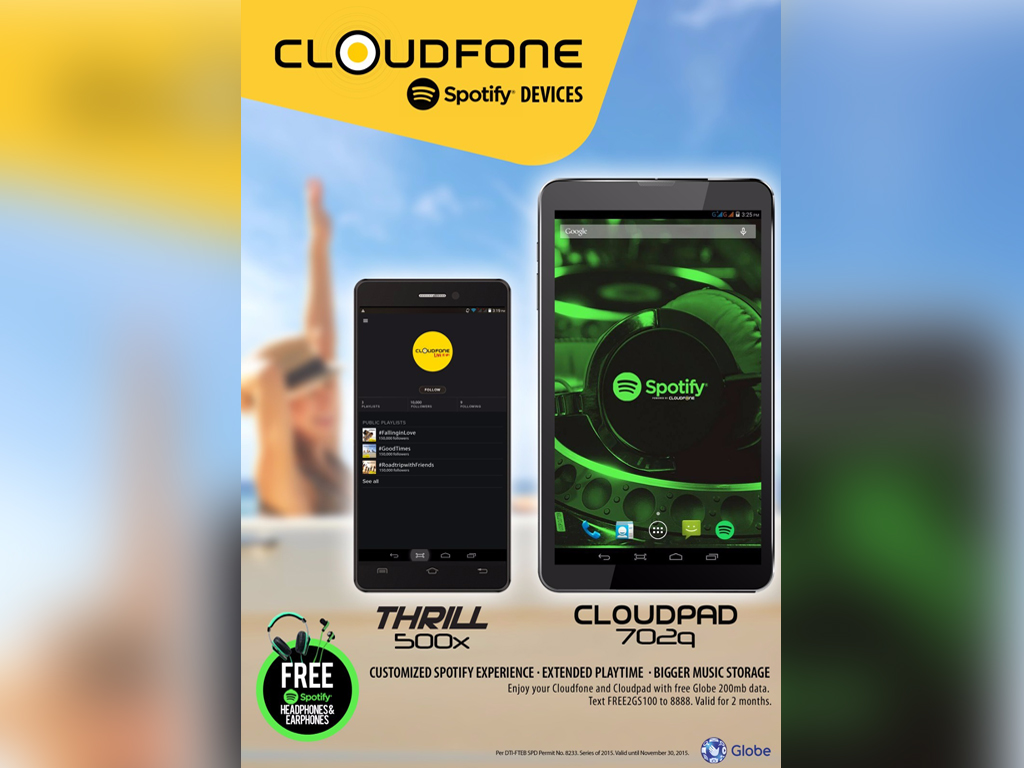 Experience the soundtrack of your life with CloudFone’s Spotify edition ...