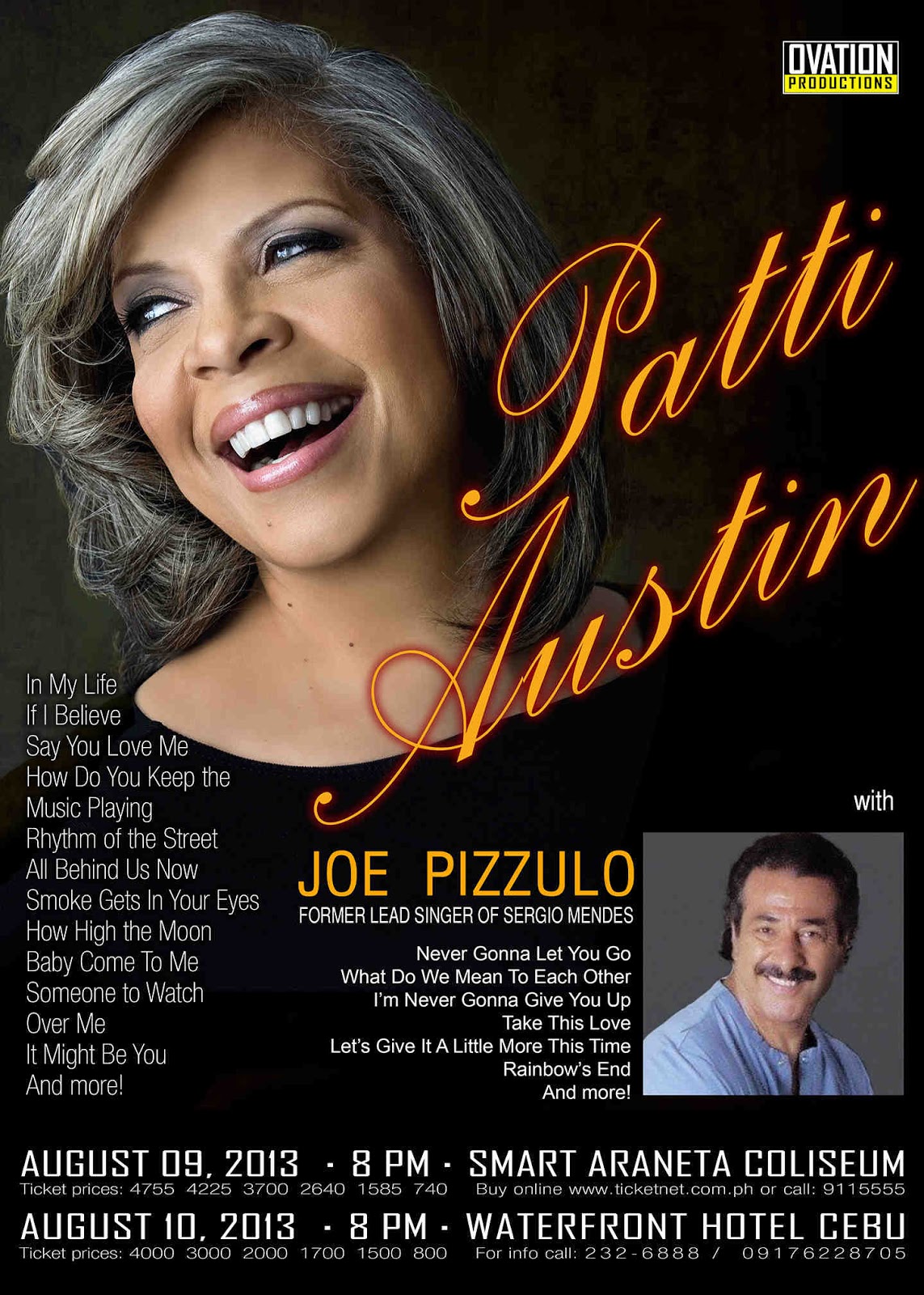 Patti Austin Live in Manila and in Cebu with Joe Pizzulo on August 9 ...