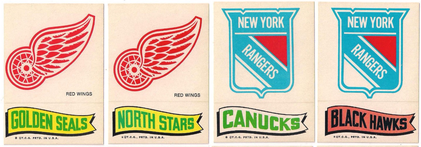 Cardboard on Ice: 1973-74 Topps Team Emblems Sticker Set