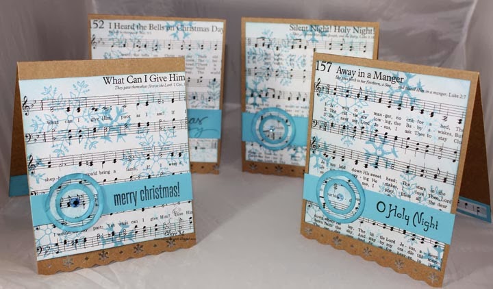 Inklinations: Music sheet Christmas cards