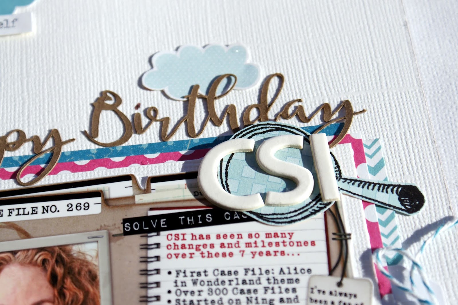 Little Scraps of Magic: Happy Birthday, CSI! {CSI Case File No. 269}