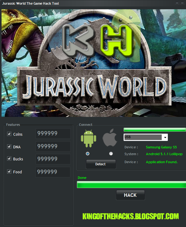 Jurassic World The Game Hack Tool - Add Unlimited Food ~ King Hacker
