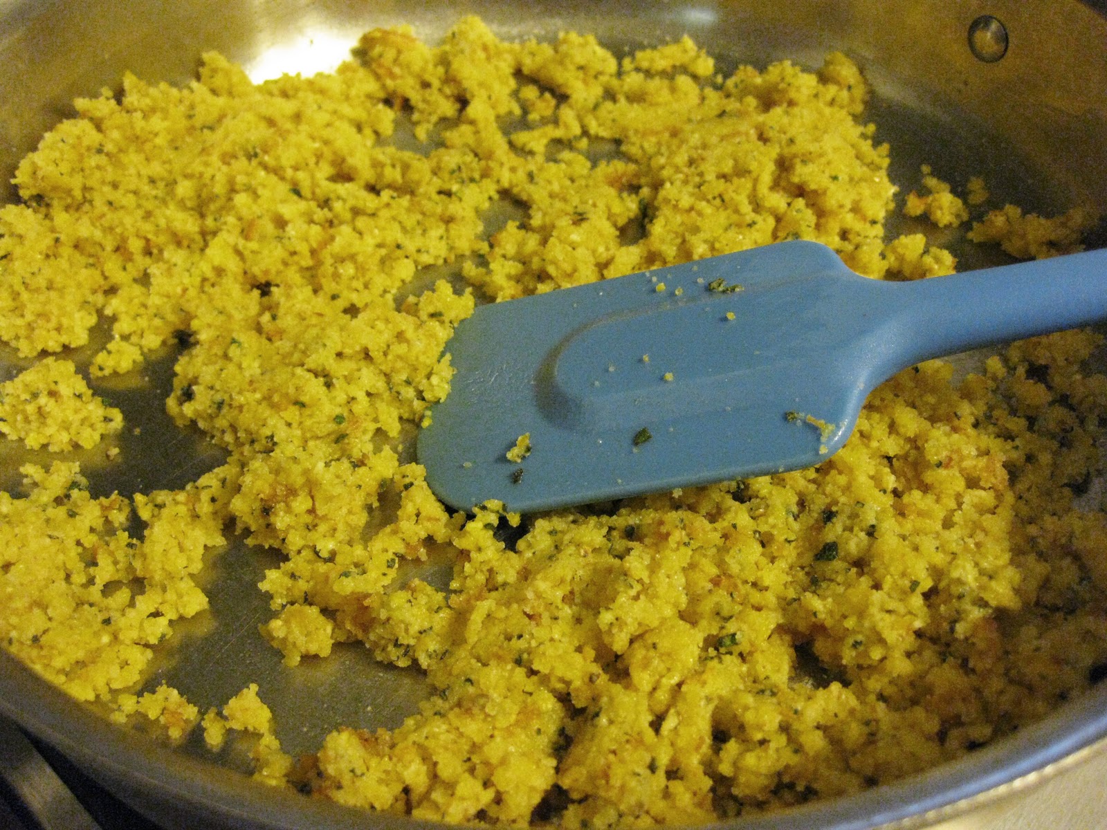 Bloatal Recall: Cauliflower with Mustard-Sage Cornbread Crumbs