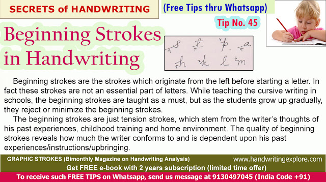 Handwriting Analysis Beginning Strokes In Handwriting Handwriting Analysis Beginning Strokes In Handwriting