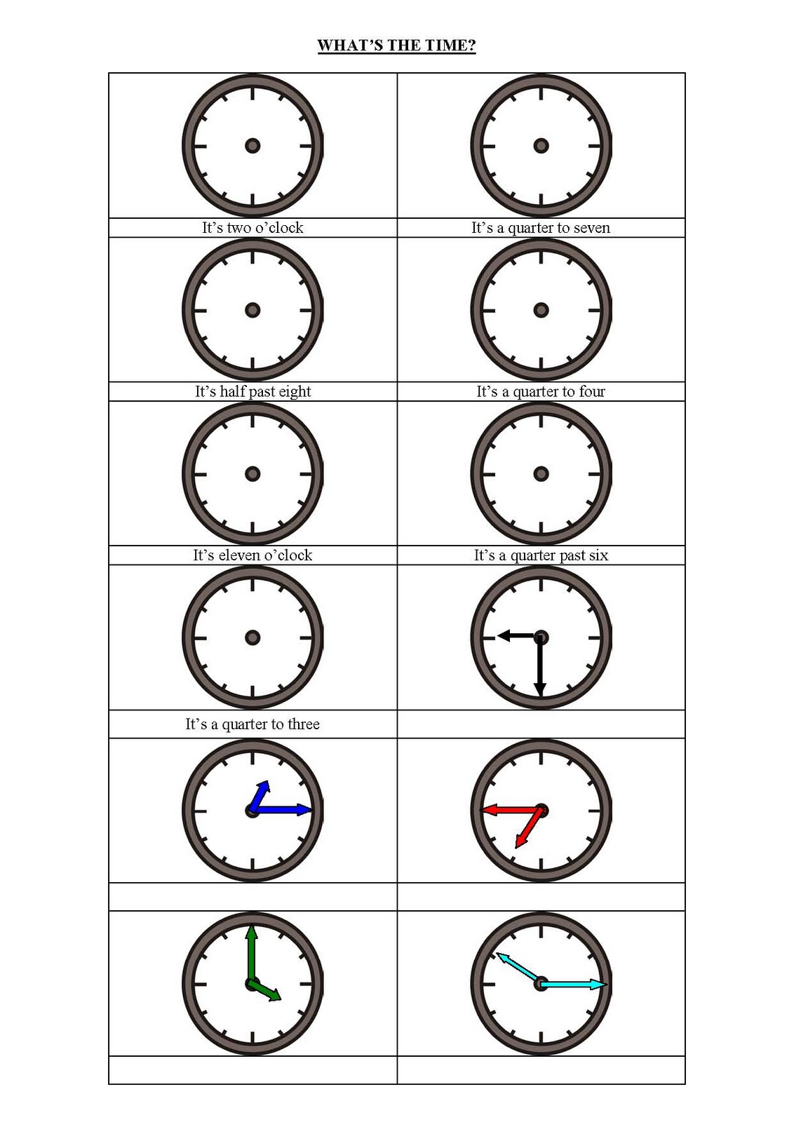 ENGLISH FRAY LUIS: WHAT'S THE TIME?