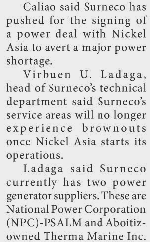 Southern Philippines Progress (MINDANAO) : Surneco to sign a power deal ...