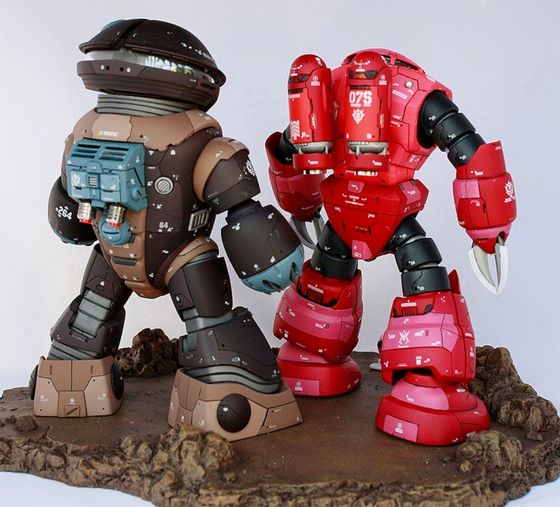 Custom Build: HGUC 1/144 Z'Gok and Acguy Real Grade Detailing