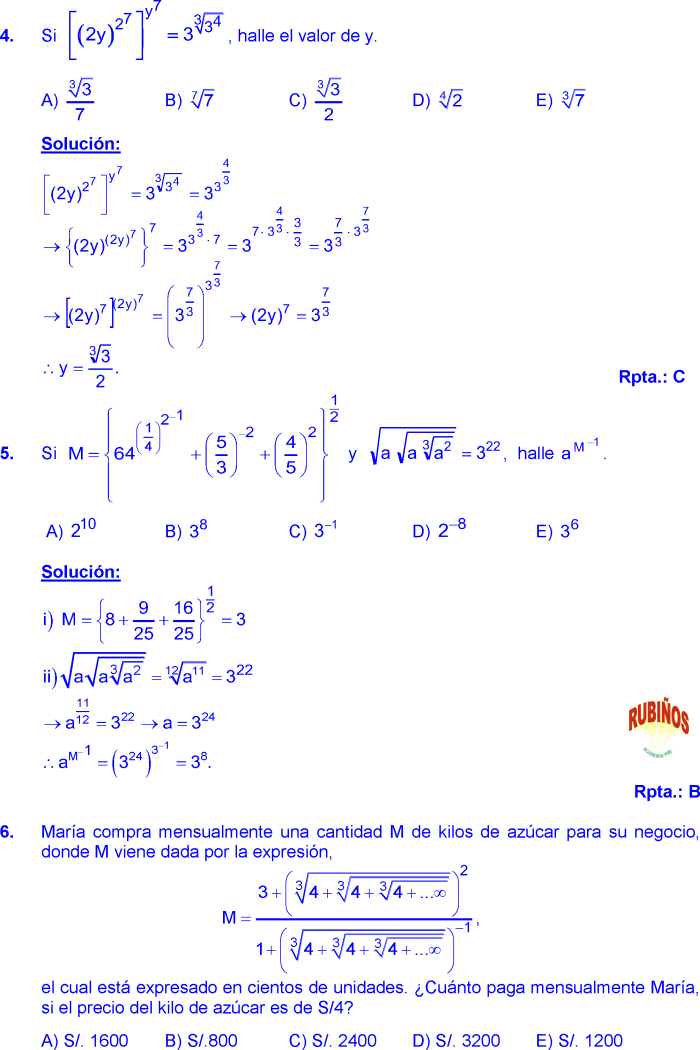 TEORÍA DE EXPONENTES FÓRMULAS Y EJERCICIOS RESUELTOS PDF