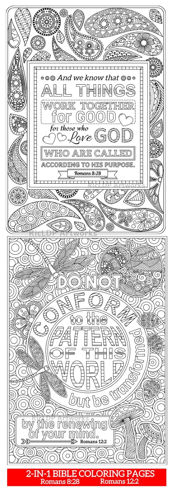 RicLDP Artworks: 2 Romans Bible Verse Coloring Pages