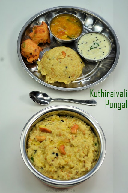 Kuthiraivali Pongal Recipe | Barnyard Millet Pongal | Kuthiraivali ...