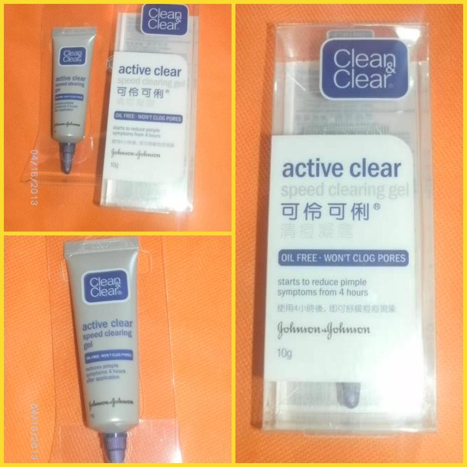 Clean and clear active clear speed clearing gel
