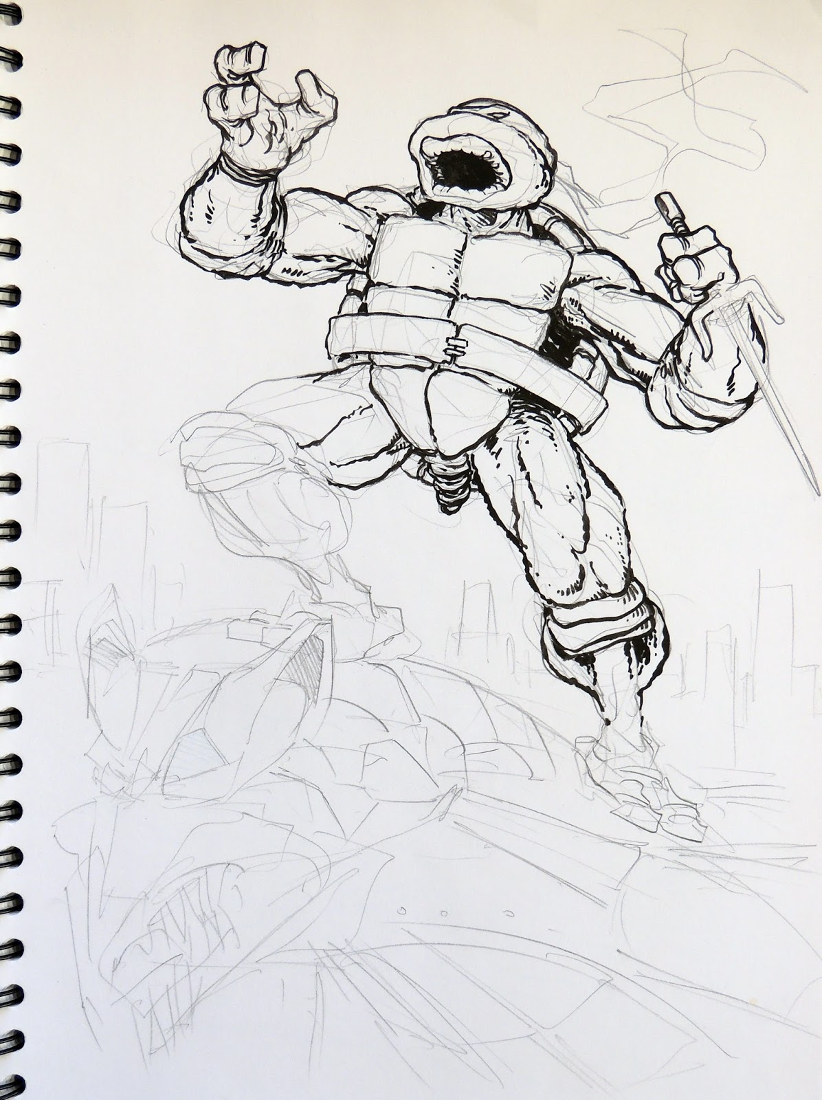 Peter Laird's TMNT blog: Blast from the Past #668: Sketchbook page 11 ...