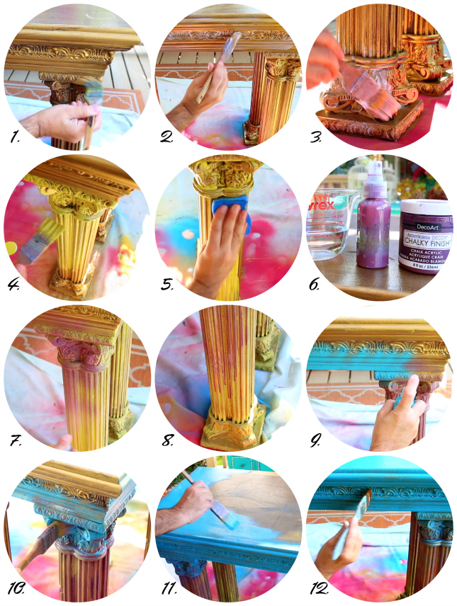 Mark Montano: Drippy Paint Thrift Store Table Makeover