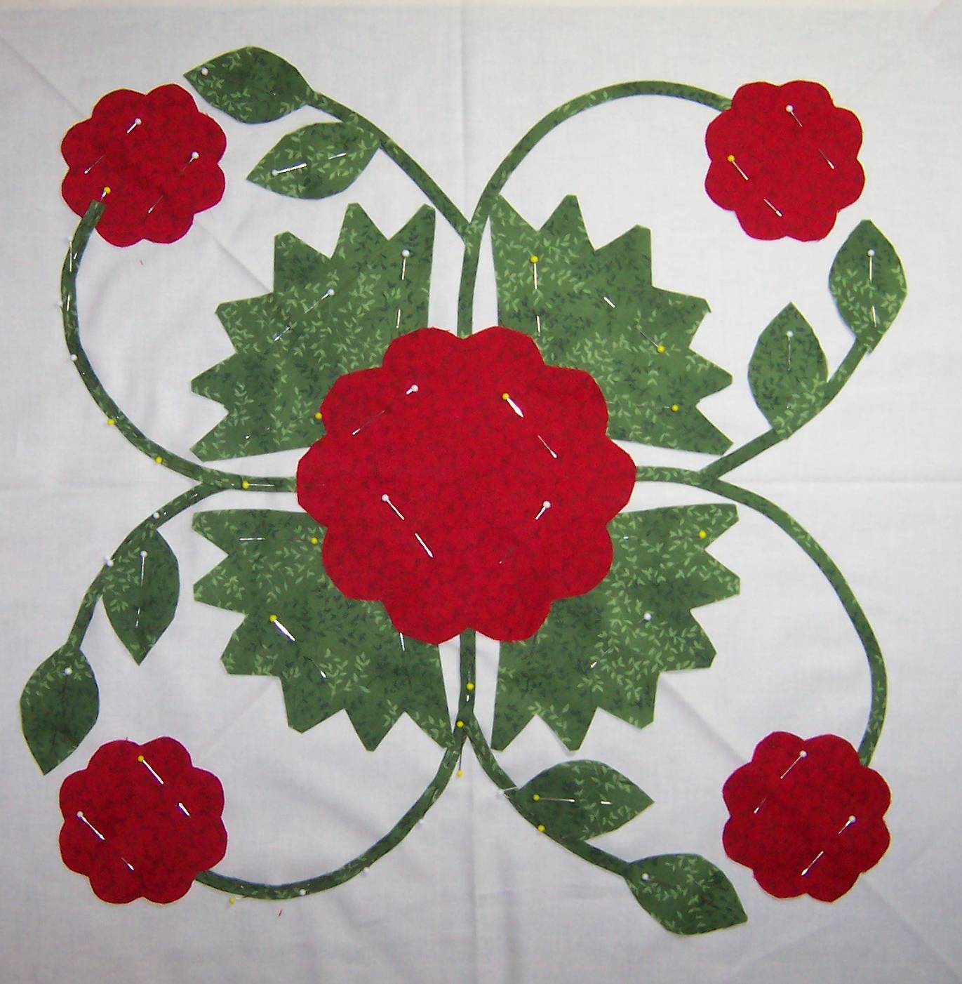 katiemaytoo quilts: lone star applique - whig rose