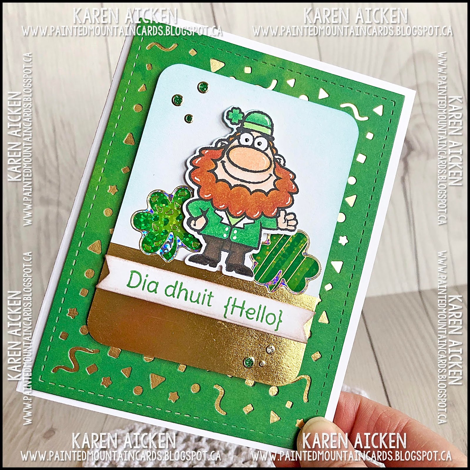 Painted Mountain Cards: St. Patrick's Day Pop-Up Card