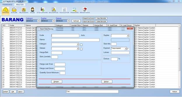 Penjualan Software Cetak Nota Grosir-Eceran