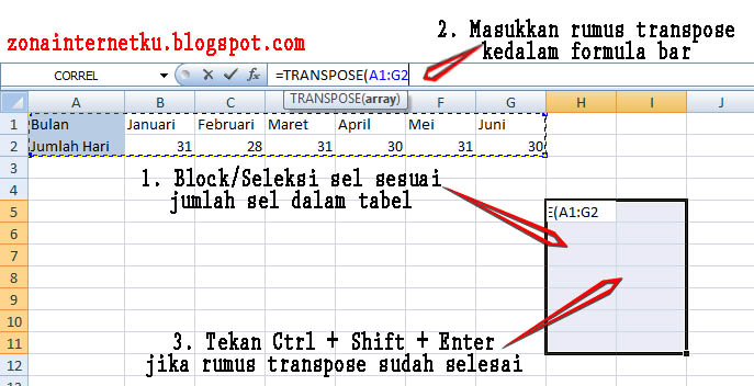 2 Cara Mengubah Data Vertikal Menjadi Horizontal Di Microsoft Excel ...