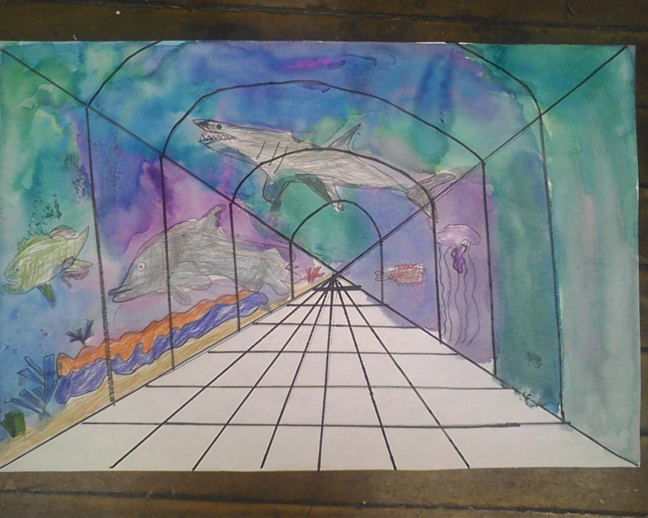 Henry School's Art Program: 5th / 6th grade one point perspective ...