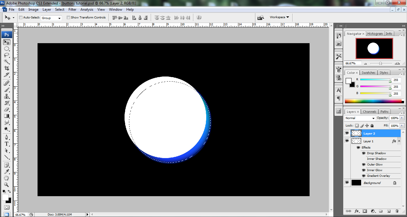 V3N0M's - 2D and 3D art: Creating custom buttons in Photoshop