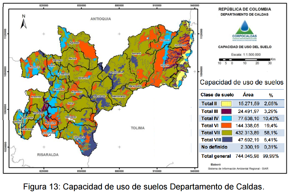 godues: Mapas del Departamento de Caldas en Colombia