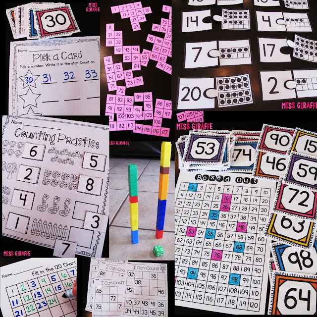 Miss Giraffe's Class: First Grade Math Ideas for the Entire Year!