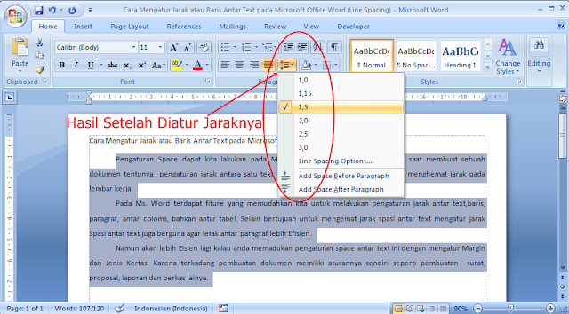 ️ Cara Mengatur Line Spacing Di Word