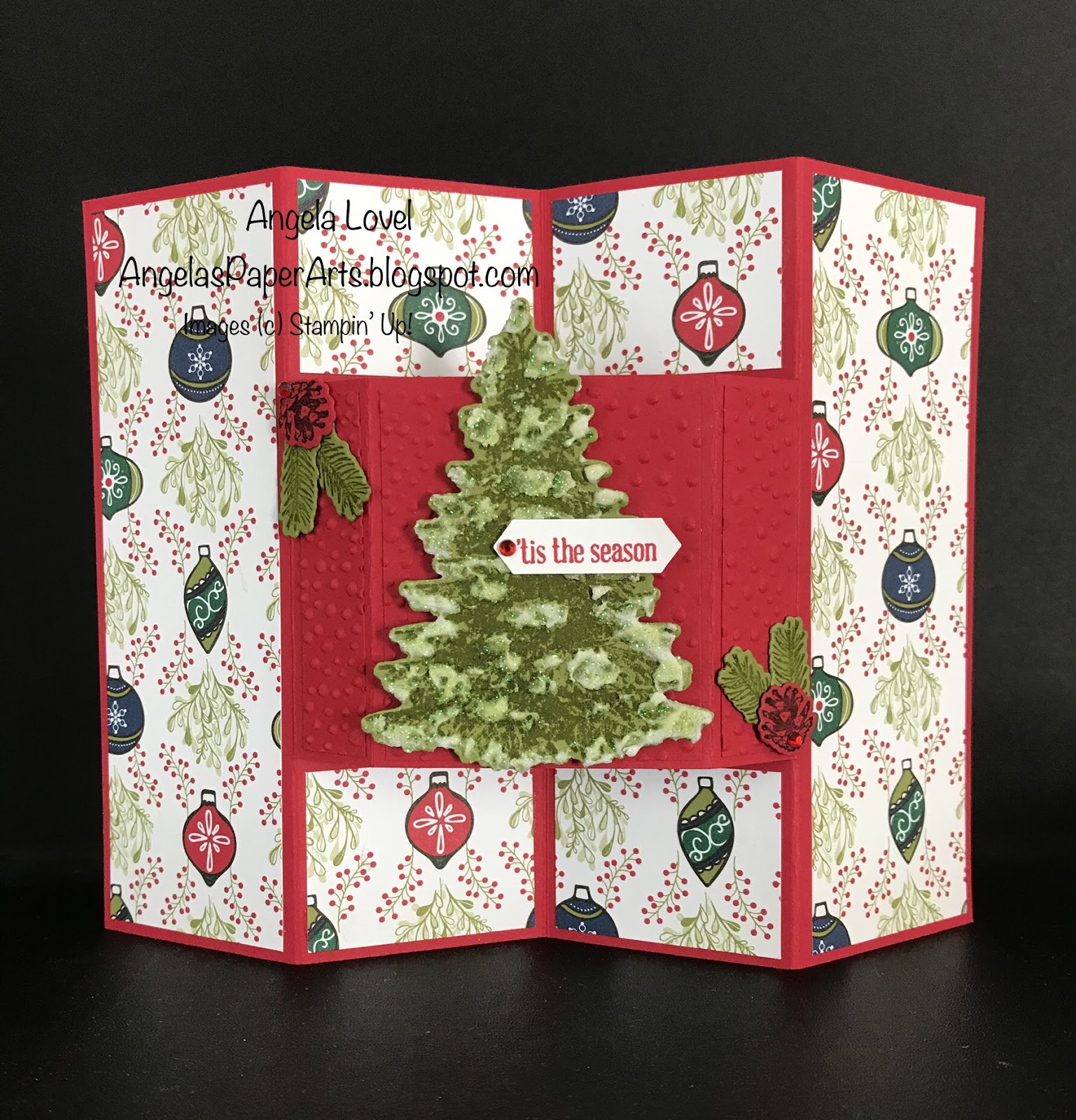 Angela's PaperArts: Winter Woods special quad fold card