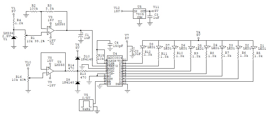 CAMINOS DE JADE: Circuito Construido a base de ACD0804 y LM358