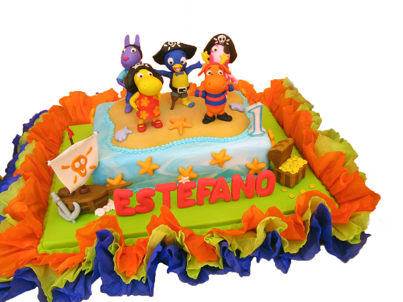 TORTAS INFANTILES MARÍA ELENA: Torta de los Backyardigans Piratas