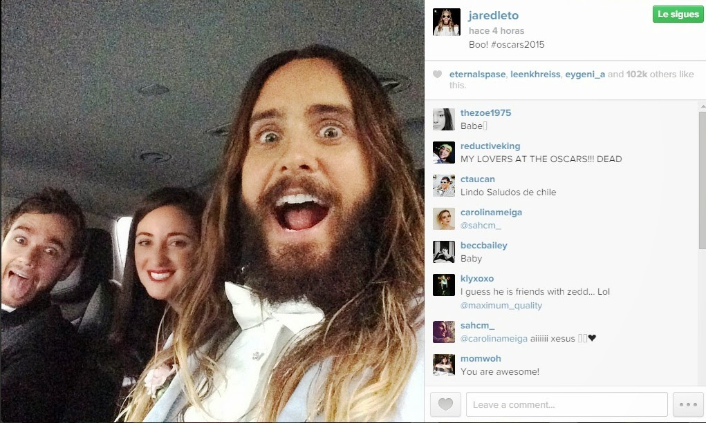 Jared Leto Latin American Fans: Instagram Jared Leto 220215 parte 2