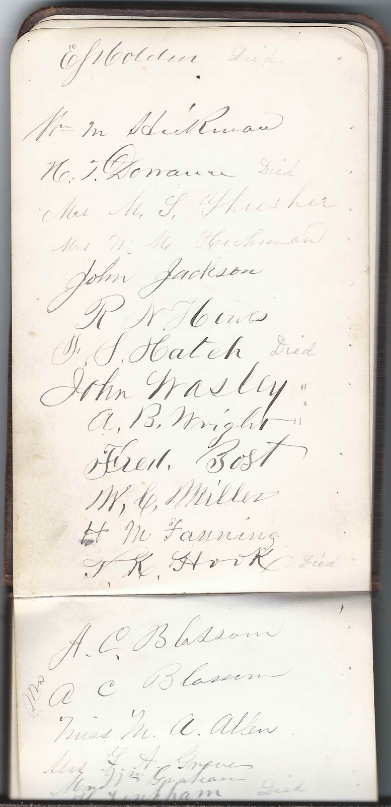 Heirlooms Reunited: 1884 Autograph Album, Presumably of Elizabeth ...