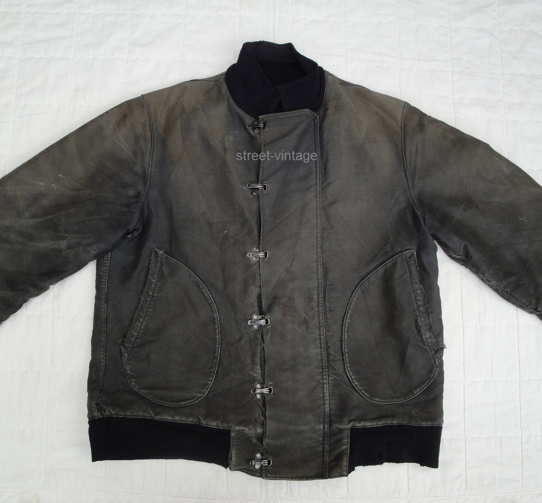 Street Vintage: 1940s Vintage WWII U.S.Navy USN Deck Jacket Contract NXss Street Vintage: 1940s Vintage WWII U.S.Navy USN Deck Jacket Contract NXss