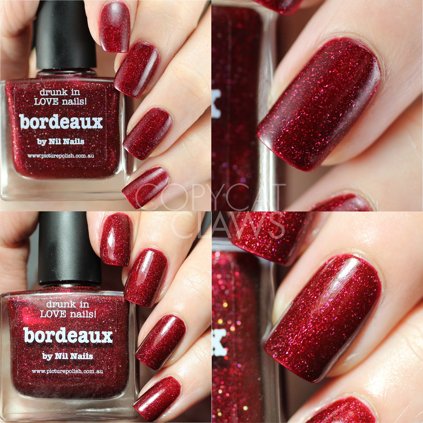 Copycat Claws: Picture Polish Red Holo Comparison