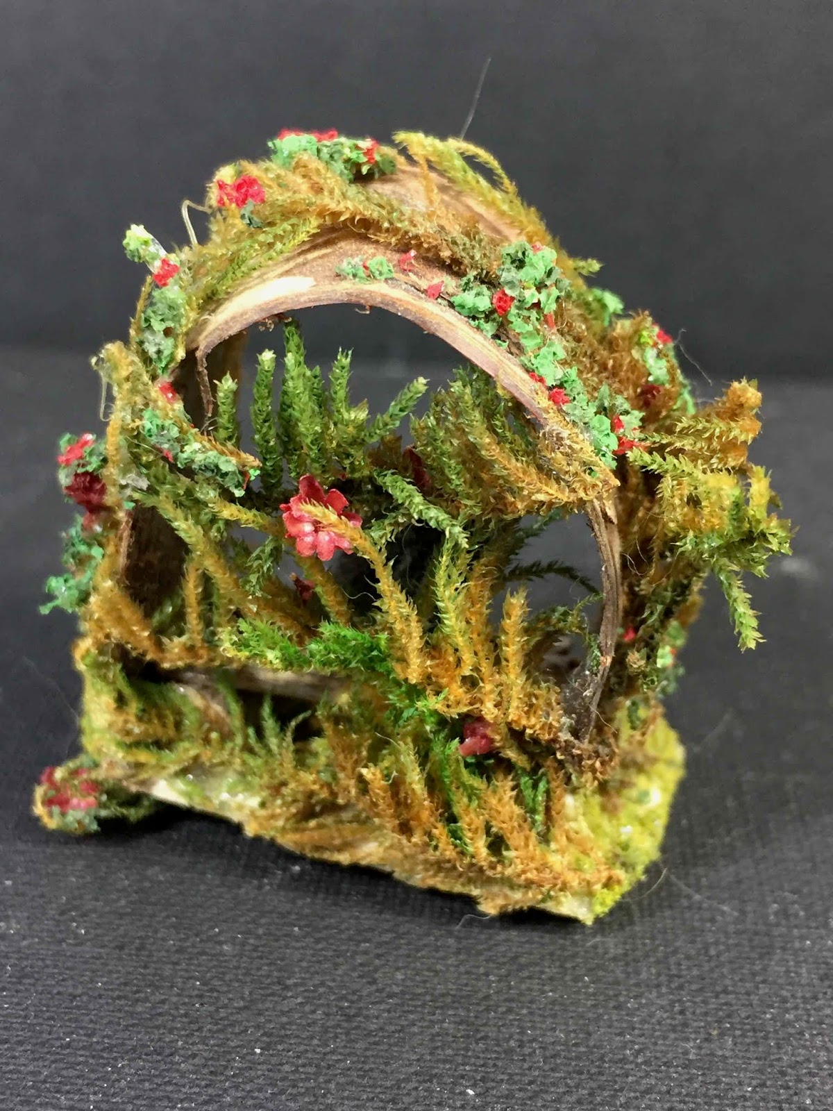 Fairy-size scene with hedgehog (and a mole)