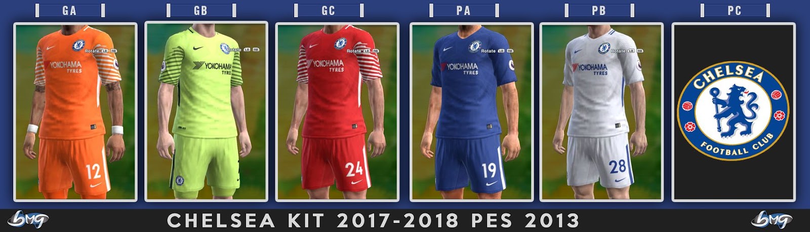 pes-modif: PES 2013 Chelsea Kit 2017-2018 by BMG Kitmaker