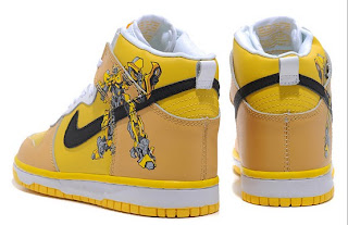 Nike Dunks Custom Design Sneakers : Bumblebee Nike SB Dunk Transformers ...