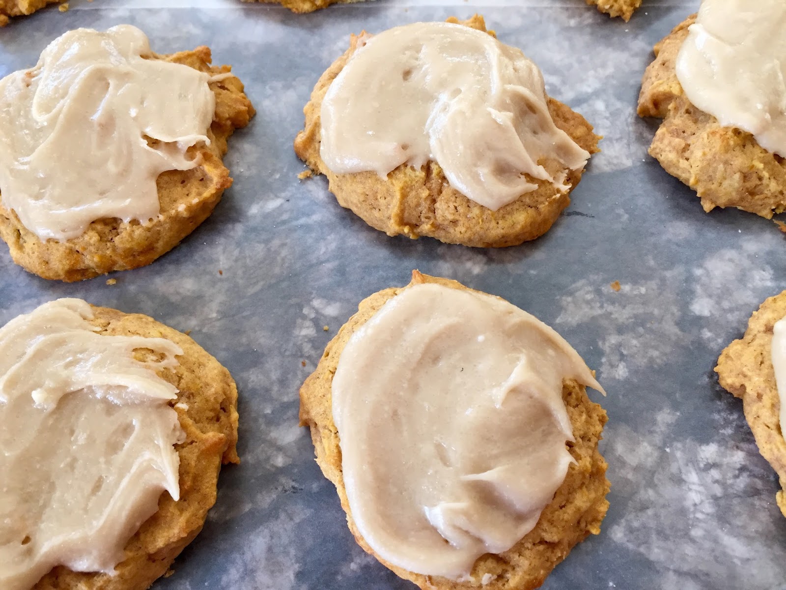 Living on Cloud Nine: PUMPKIN DROP COOKIES with CARAMEL FROSTING