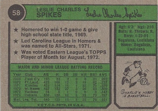 1974 Topps - Pennant Fever: #58 - Charlie Spikes
