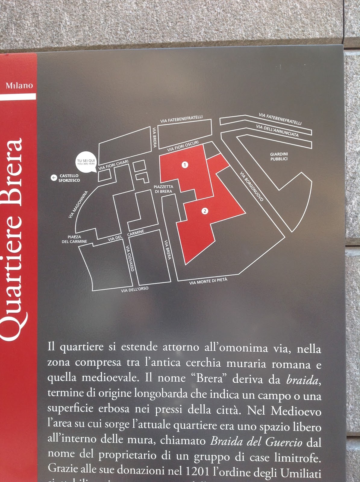MILANO: QUARTIERE BRERA